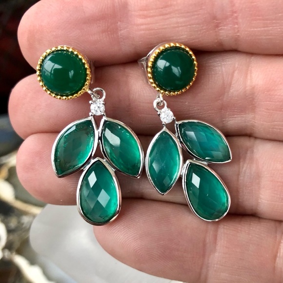 JOYA by Judy Crowell | Jewelry | Joya By Judy Crowell Green Agate 5 ...